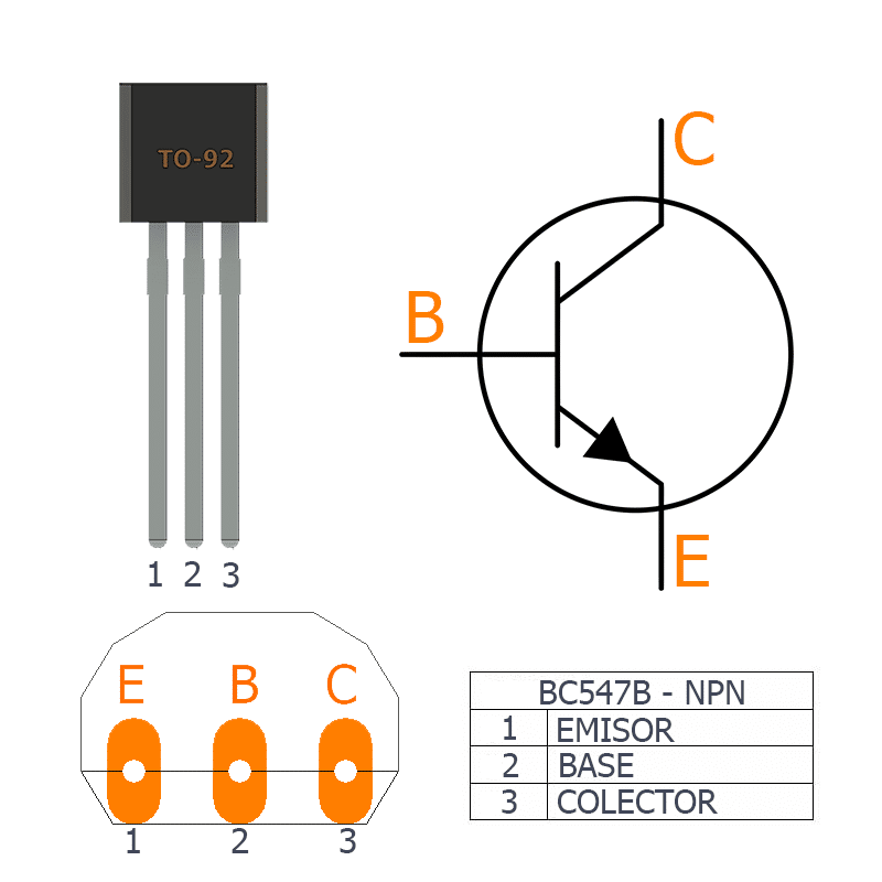 ترانزیستور BC547B: Pinout ، مشخصات و برگه داده